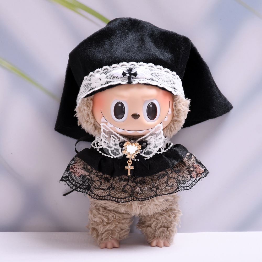 Labubu V1 v2 Pendant Gothic Little Girl Skirt Nun Muslim Labubu Doll ...