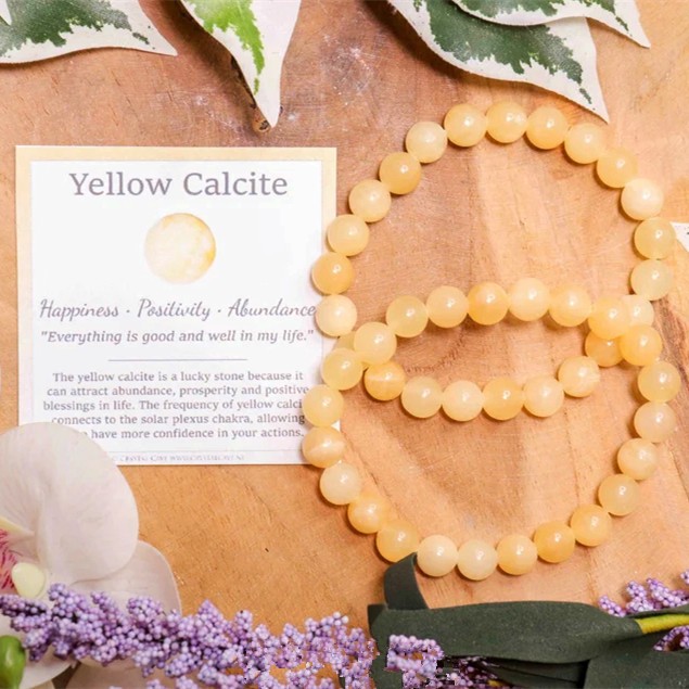 Yellow Calcite Bracelet，Natural Stone Bracelet，Crystal bracelets ...