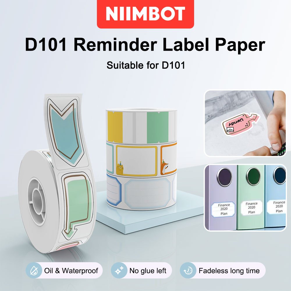 NIIMBOT D101 Index label sticker cartoon thermal label paper waterproof ...