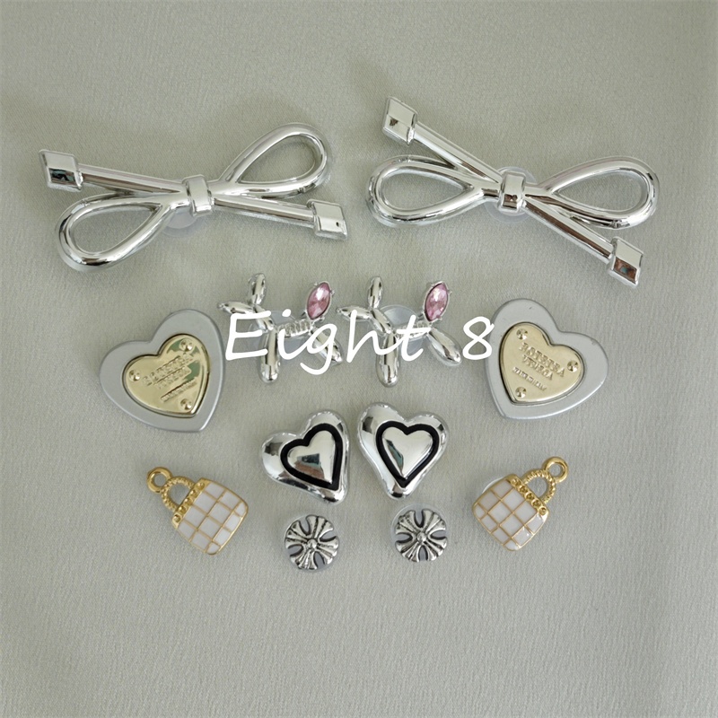 12PCS/set Punk Style Shoe Accessories Metal Textured Rivets Shoe Buckle ...