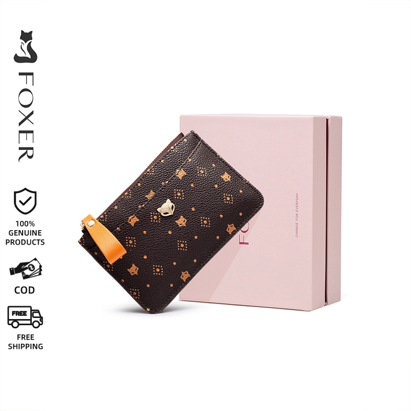 FOXER Ladies wallet with retro style classic print compact lightweight ...