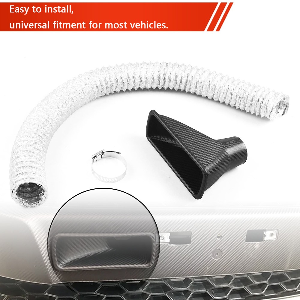 1pcs Universal Square Car Front Bumper Admission Air Turbo Air Intake ...