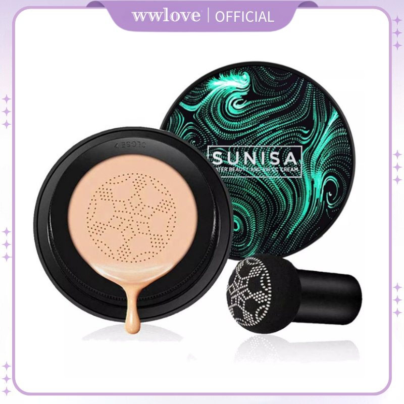 SUNISA Foundation Mushroom Head Air Cushion Waterproof BB Cream Oil Control Frost Concealer Face ...