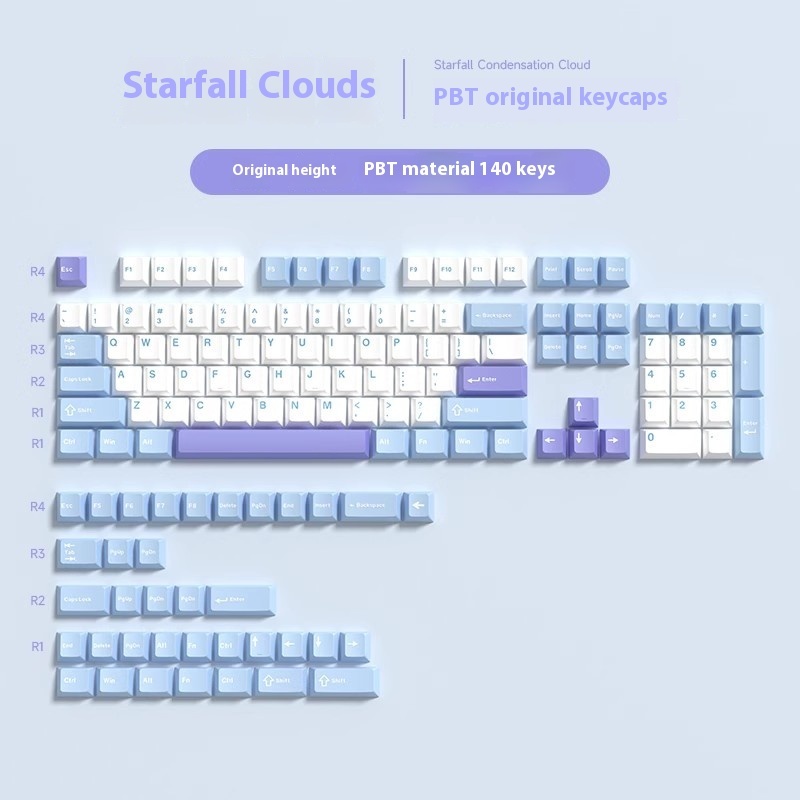 WEIKAV Factory High PBT Two-Color Injection Molded Keycaps with 150 ...