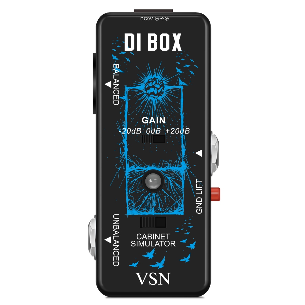 VSN Mini Direct Box Input DI BOX Smart Guitar Cabinet Simulation Ultra ...