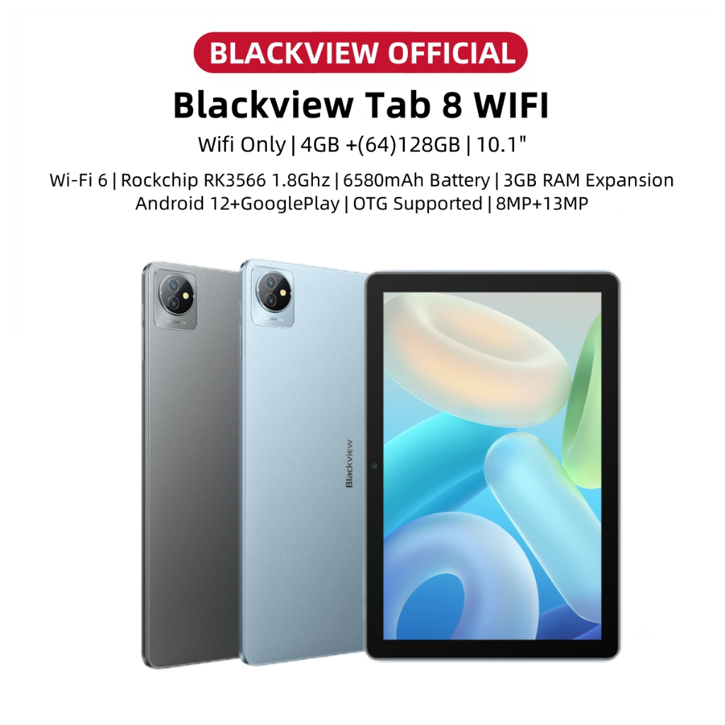 Blackview Tab 8 WiFi 4+64GB/128GB 10.1-inch Display 6580mAh Battery ...