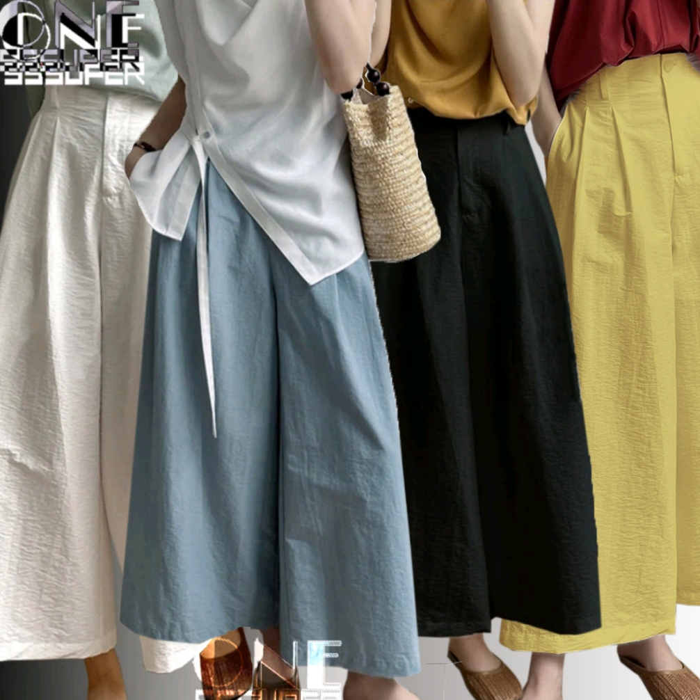 Plus Size S-6XL Women's High Waist Wide Leg Pants | Shopee Philippines