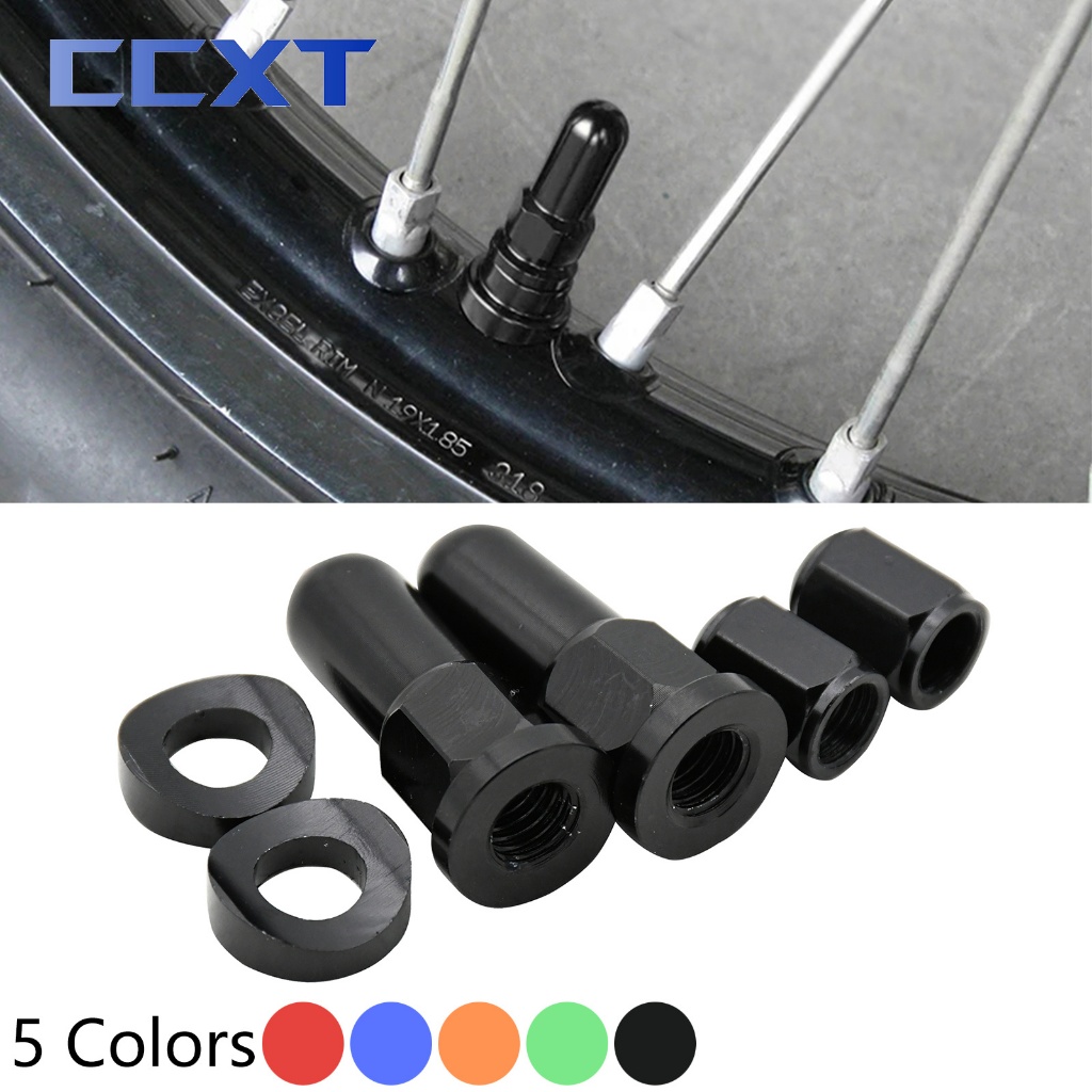 Motocross CNC Valve Cap Dirt Bike Rim Lock Nuts Bolts Spacer For KTM ...