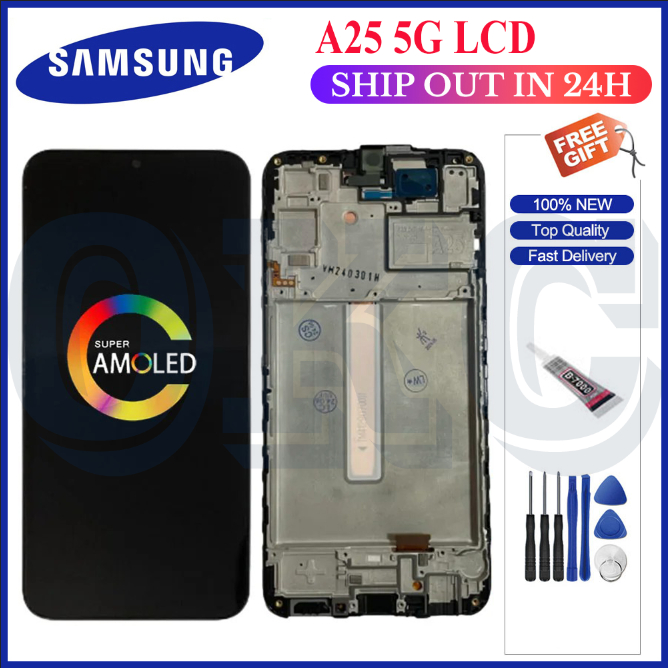 Original AMOLED LCD Display For Samsung Galaxy A25 5G LCD with Frame ...