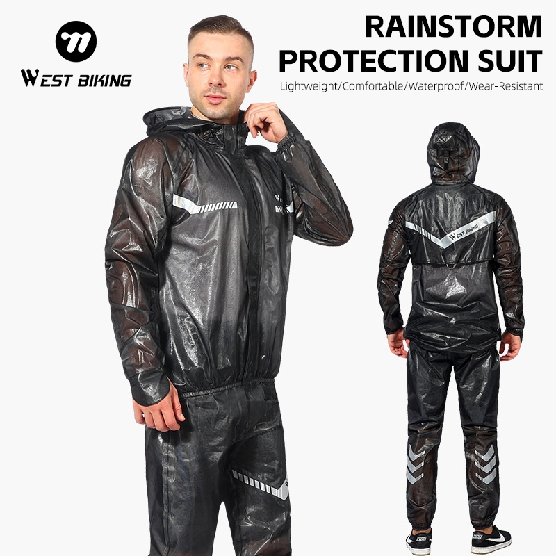 WEST BIKING Cycling Raincoat Rain Pants Suit Bicycle Men Women Raincoat ...