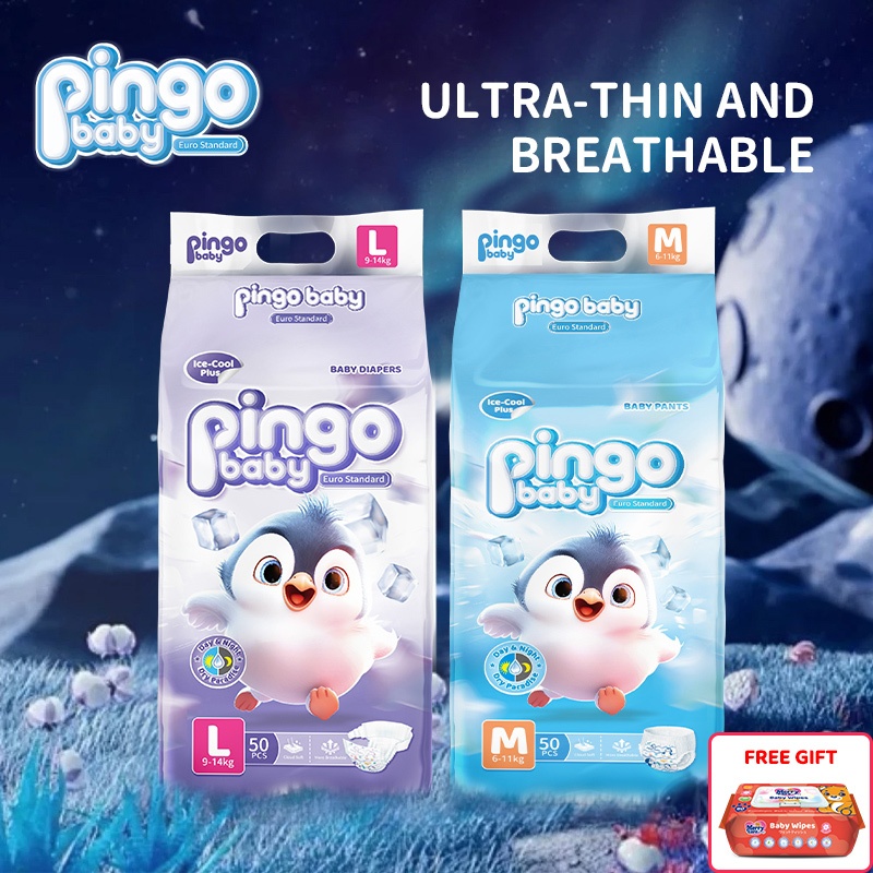 【FREE Wipse 8pcs 】Japan Pingo Baby Diaper 50PCS Tape/Pants NB-XXXL ...