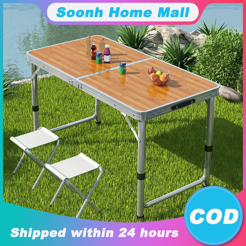 Folding Table 3 Adjustable Heights Portable Table For Office Study ...