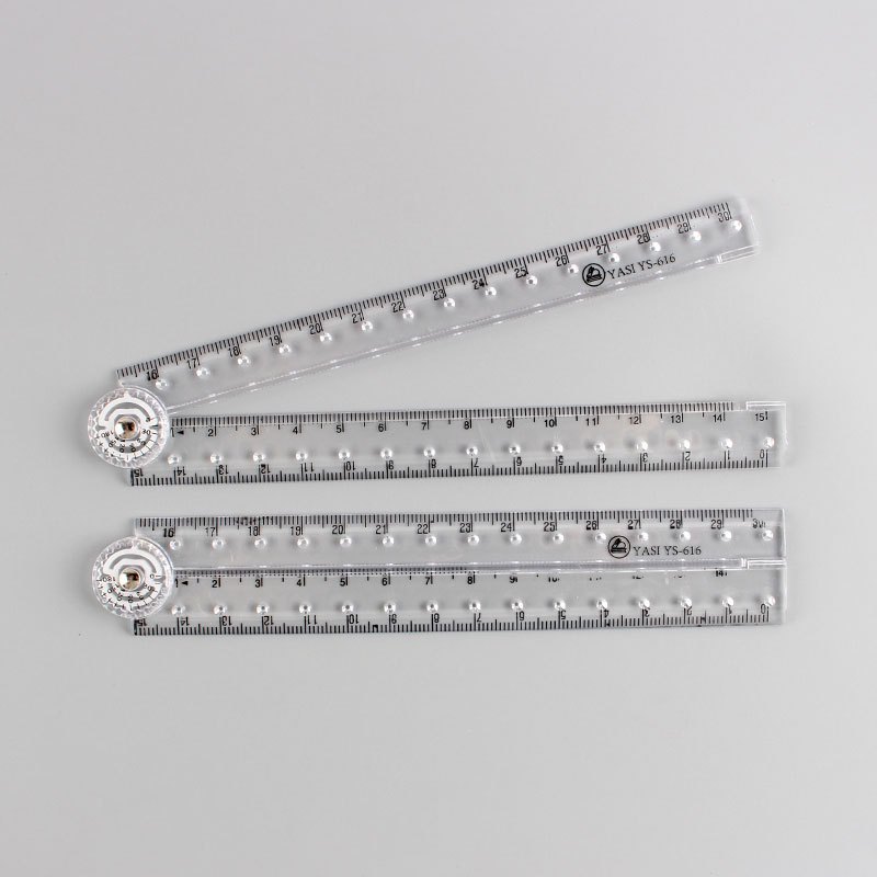 Acrylic Transparent 30cm Folding Ruler for Back to School Stationery ...