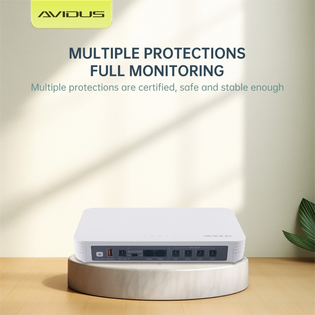 AVIDUS 16000mAh Mini CCTV UPS Power With voice function For Android And ...