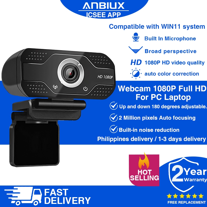 ANBIUX | HD 1080p USB Camera 2mp | Live Broadcast Web Cam | with ...