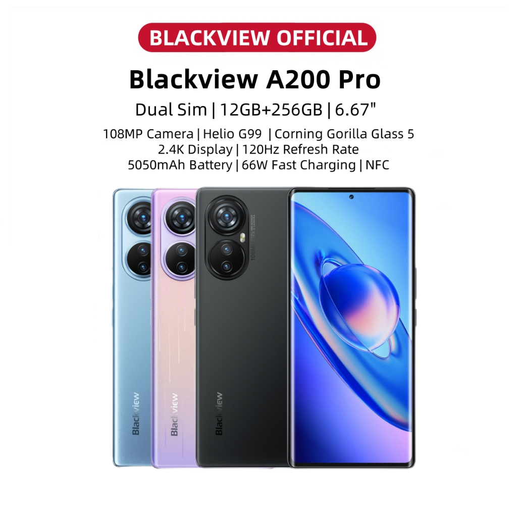 Blackview A200 Pro Curved Screen Smartphone (6.67'' / 12GB RAM + 256GB ...