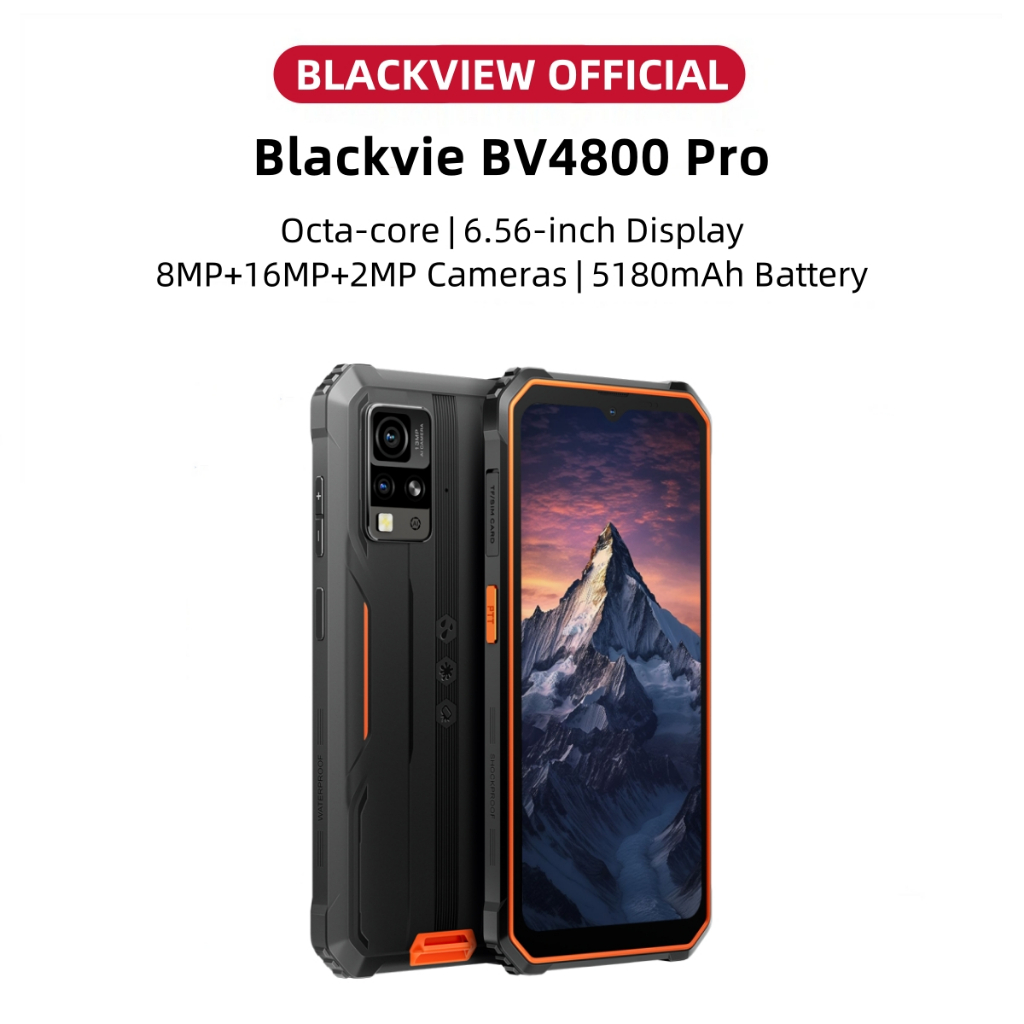 Blackview BV4800 PRO Rugged Smartphone 6.56'' IPS Display,4GB RAM+128GBROM,13MP Camera 5180mAh ...