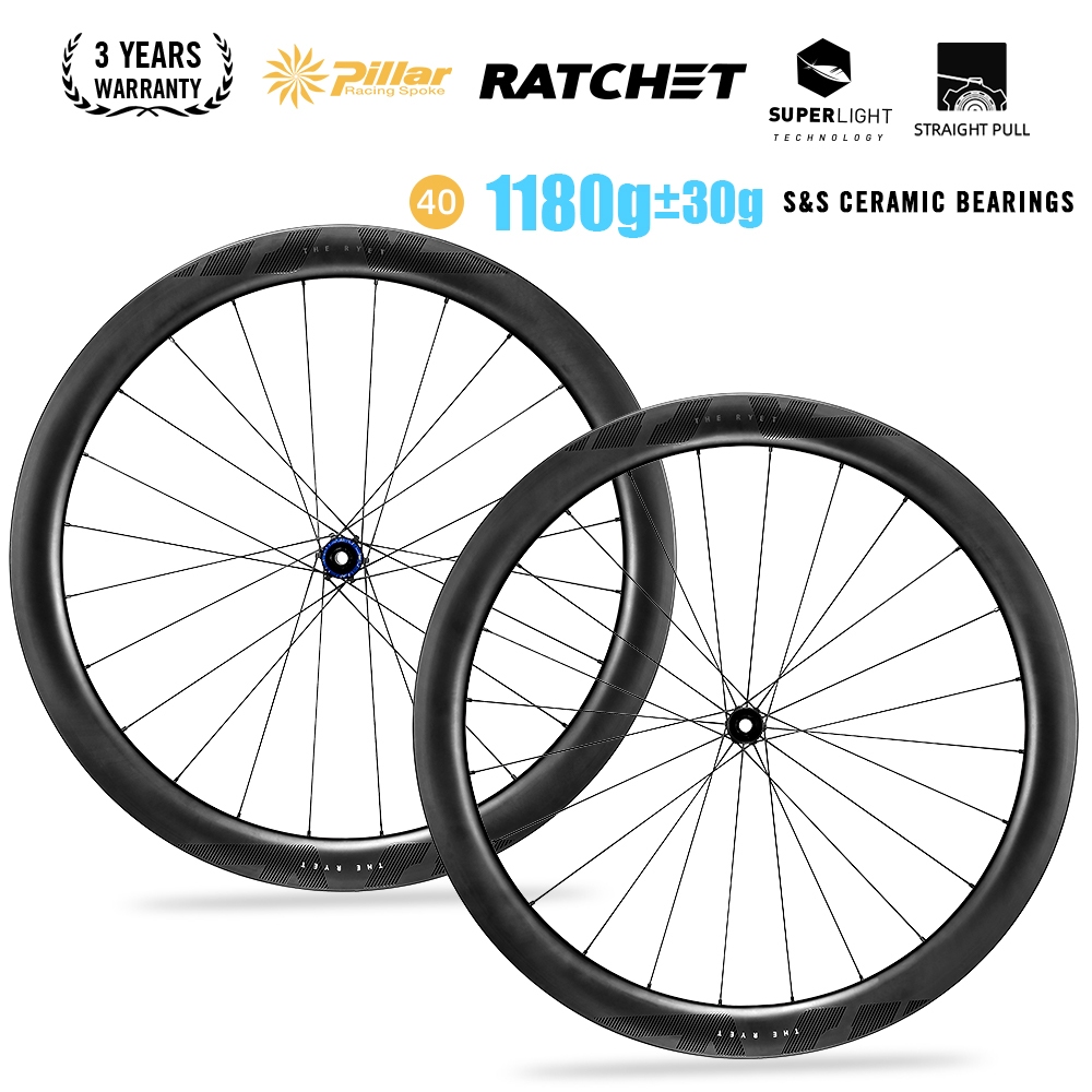 2025 RYET Wheelset SuperLight Road Carbon Wheels 1180g Ceramic Tubless ...