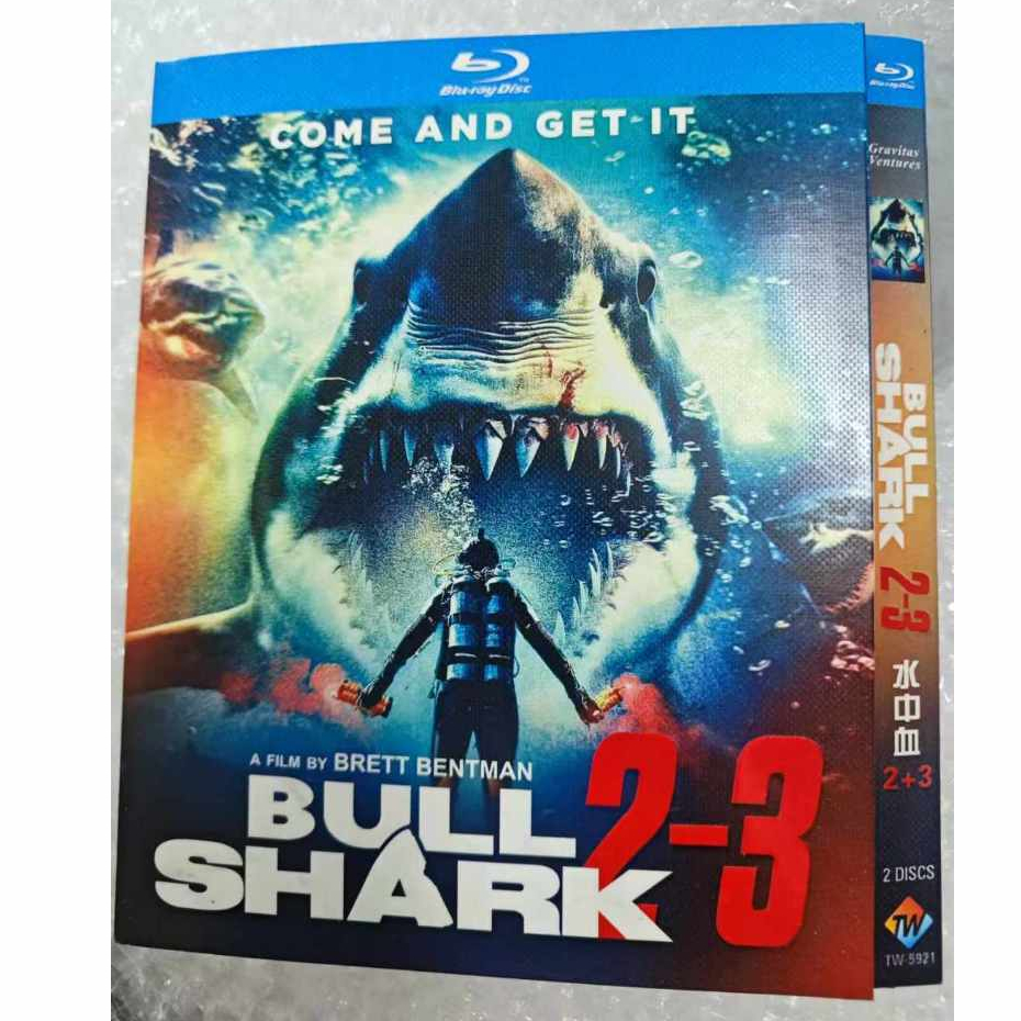 2024 Blu-ray Horror Movie Bull Shark 2+3 1080P Hobby Collection YD ...