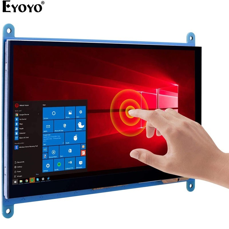 7 Inch DIY LCD HDMI Display Screen HD 1024x600 Ultra Capacitive 5-Point Touch Screen for ...