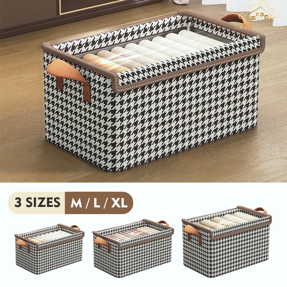 Extra Large Clothing Storage Box With Lid Clothing Storage Bin Foldable ...