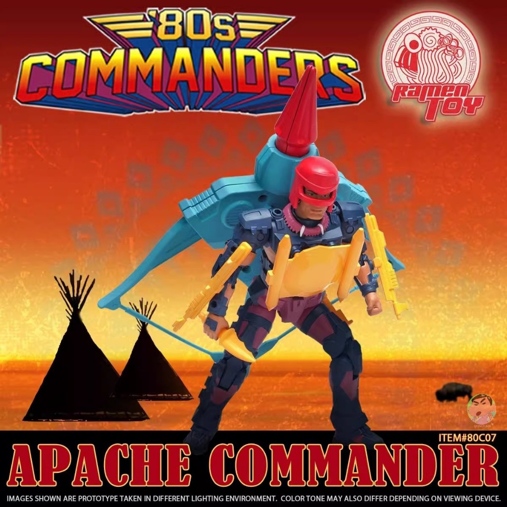 Ramen Toy 1/12 80C07 80s Commanders Apache Commander Action Figure ...