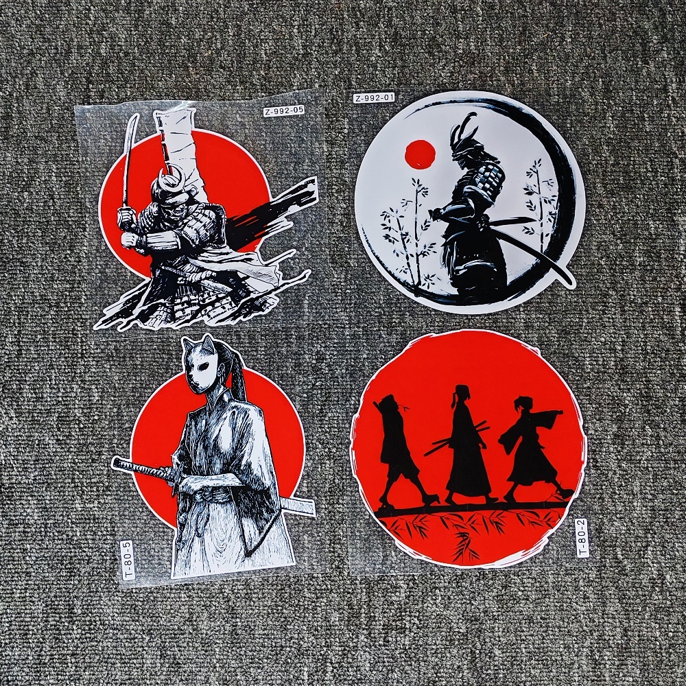 Car Stickers Samurai Bushido Japan JDM Reflective Decoration For Fuel ...
