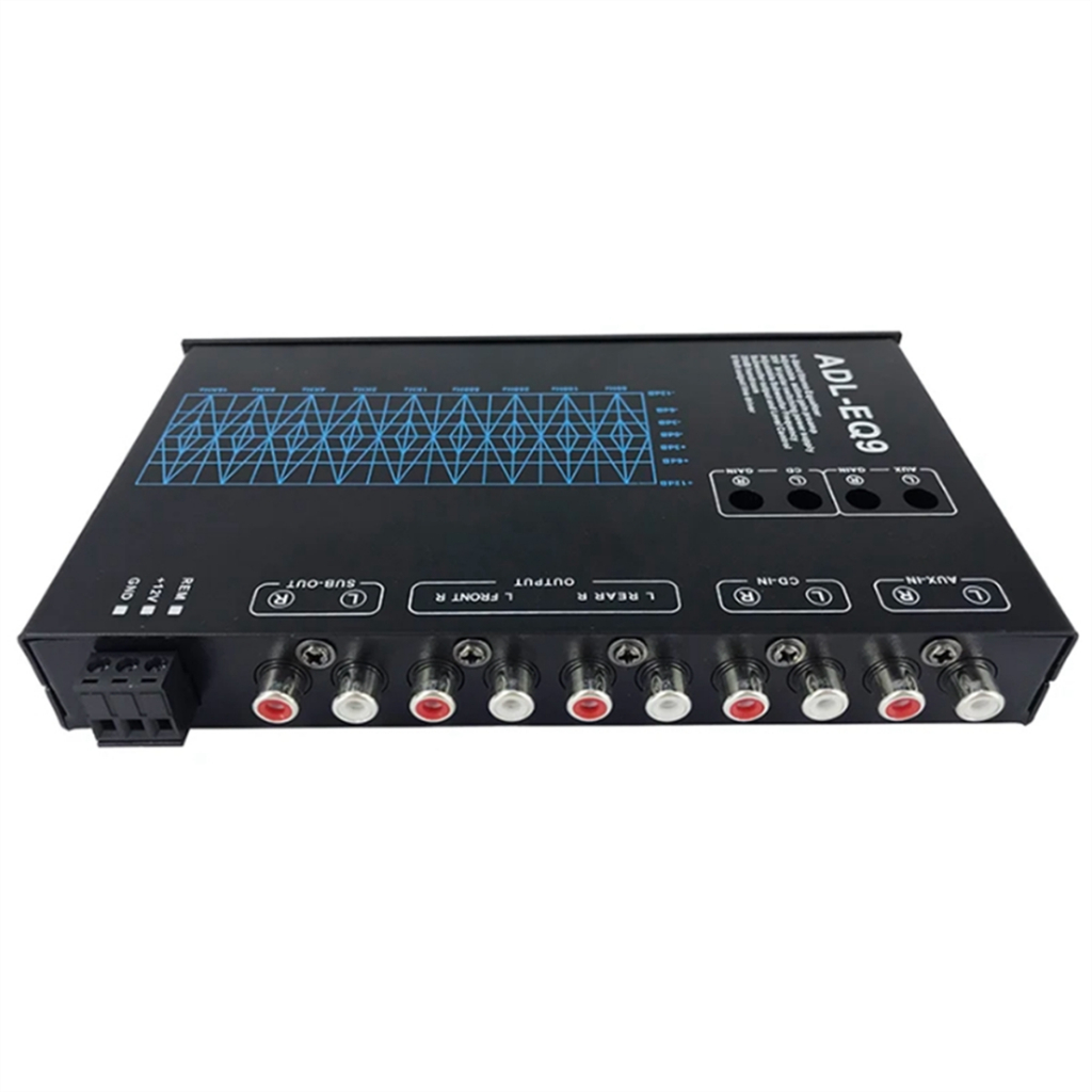 ADL-EQ9 Car Equalizer Car EQ Crossover Amplifier 9-band Equalizer Car Audio Noise Reduction EQ ...