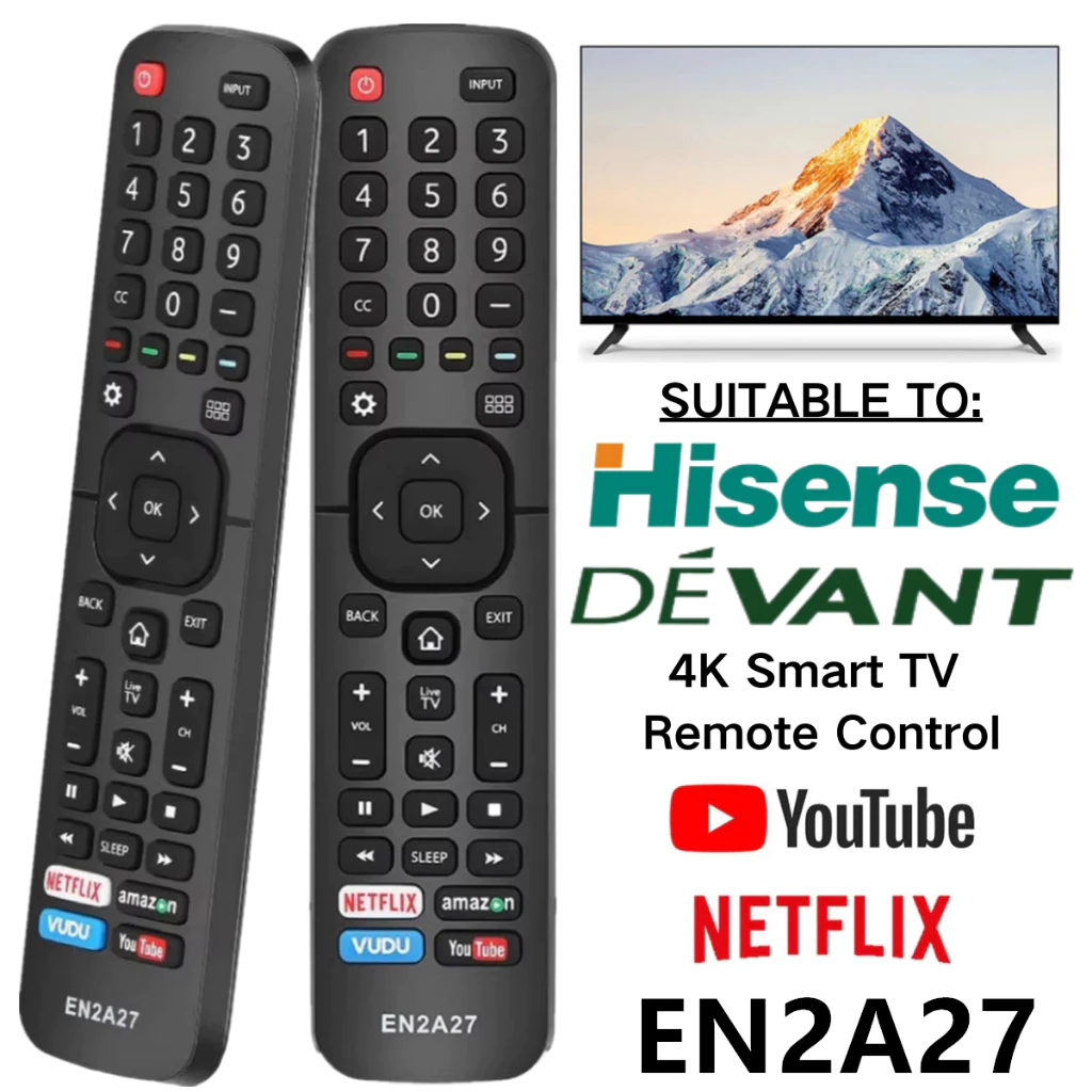 Hisense Smart TV Remote Control EN2A27 For LED HDTV ER-22641HS 55H6B ...