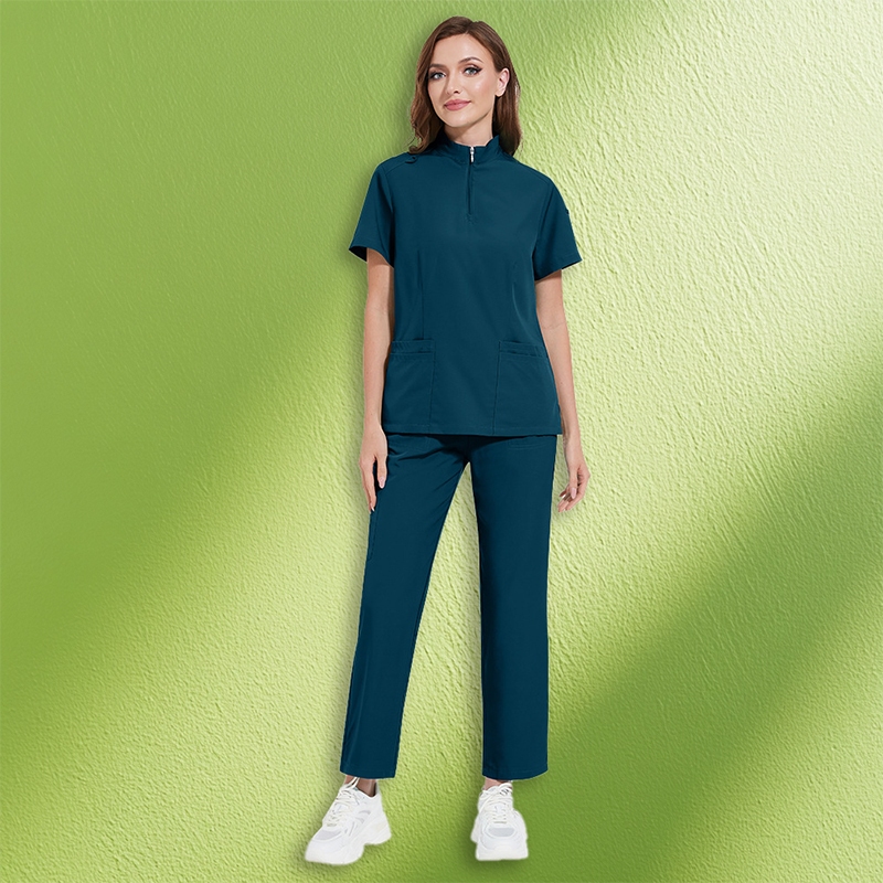 Gooduniform Select Stand Collar Nursing Scrub Set – Soft & Durable Top ...