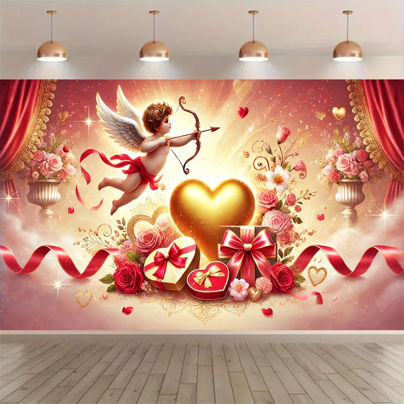 Valentine's Day Photography Background Makeover Cupid Theme Party ...