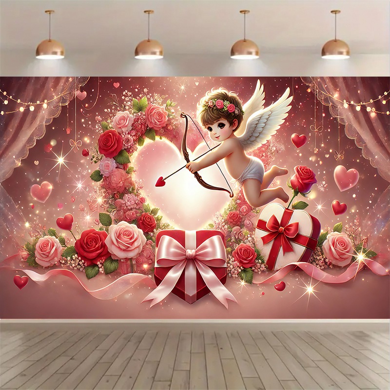 Valentine's Day Photography Backdrop Makeover Cupid Theme Party ...
