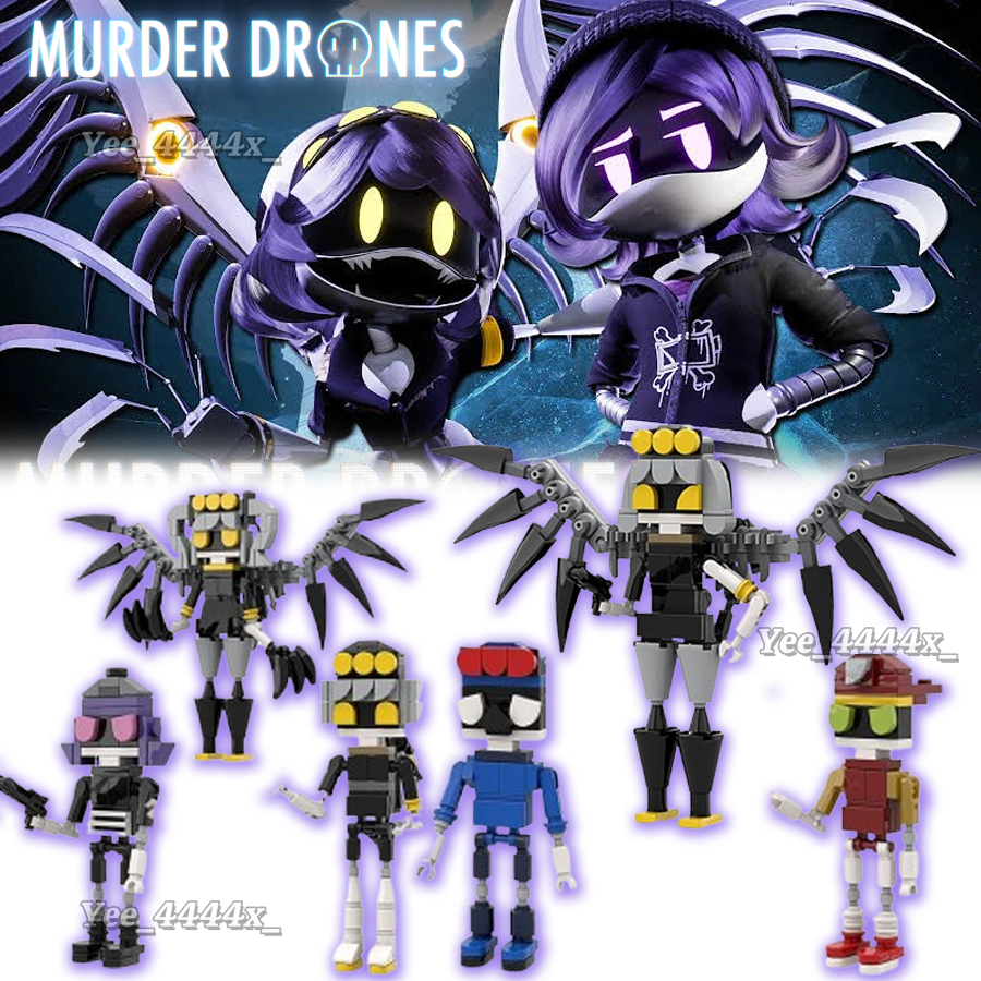 Murder Drones Building Blocks Toy Small Particle Anime Character UZI ...