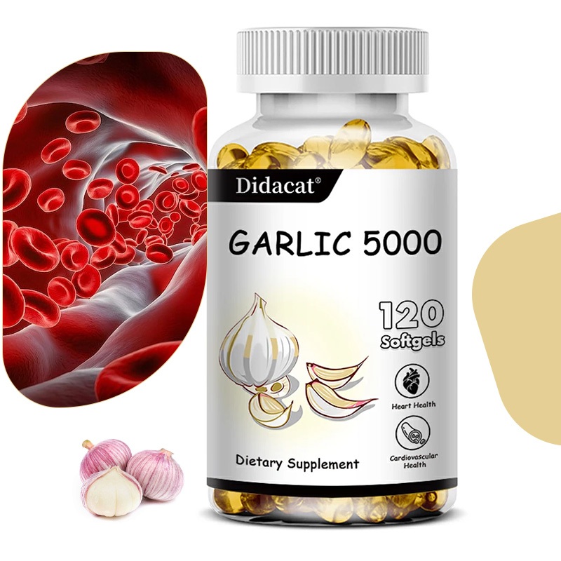 Garlic Extract Oil 5000 Mg - Promotes Heart Health, Helps Maintain ...