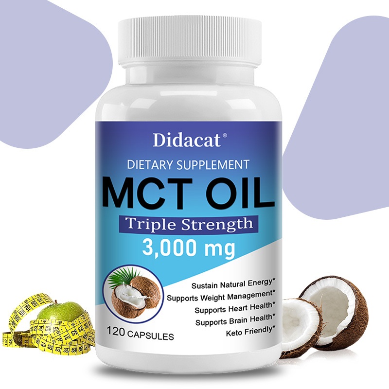 MCT Oil Triple Strength 3000 Mg Supplement, Natural Energy, Weight ...