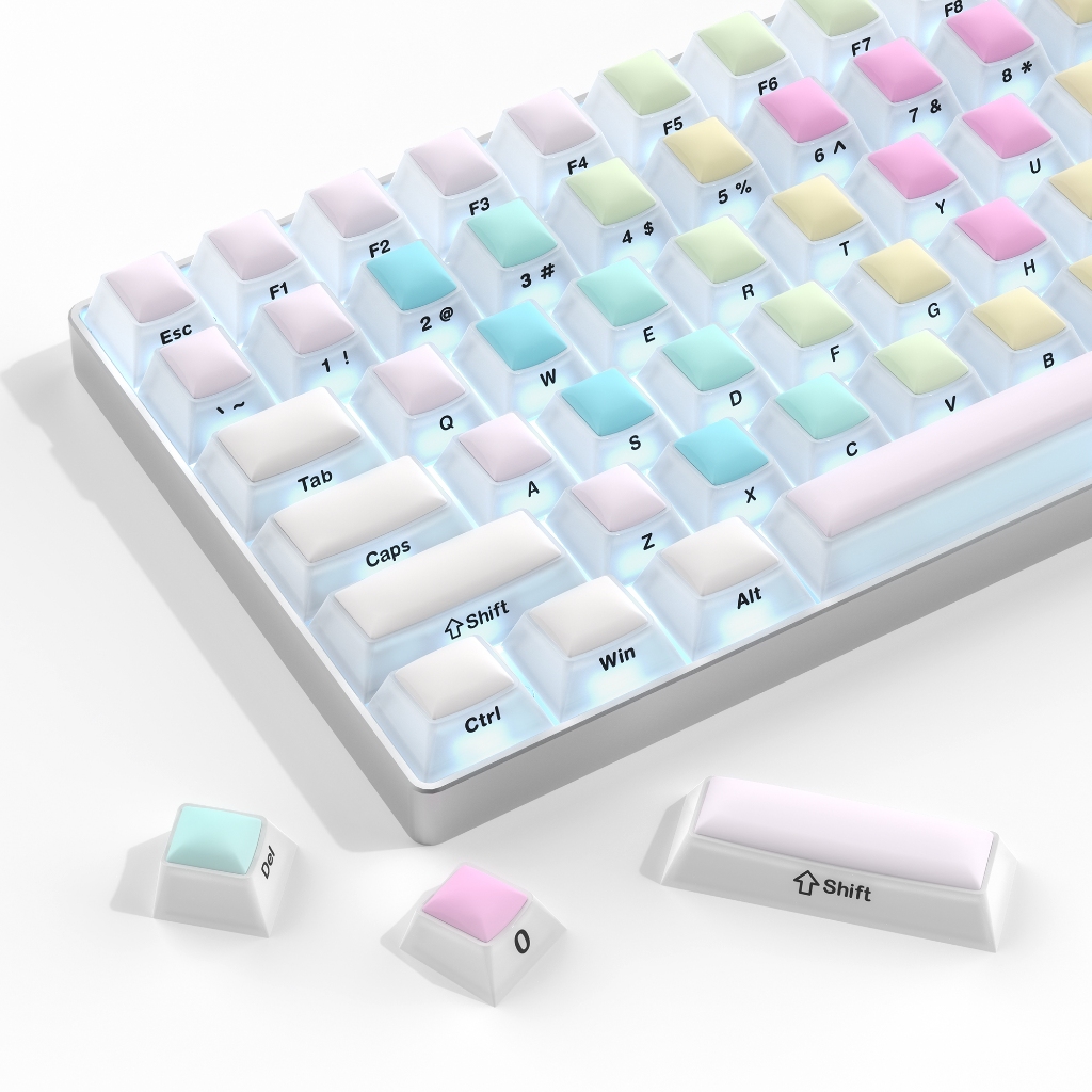 Transparent Colorful Round 121 Keys Original Custom Cherry Profile ...