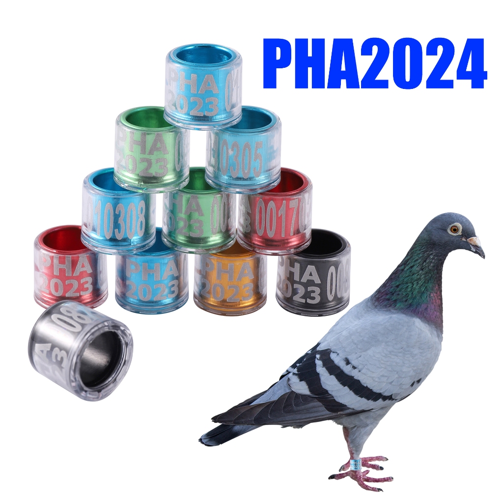 10/50Pcs 8mm PHA 2024 Transparent Pigeon Foot Rings Aluminum Plastic ...