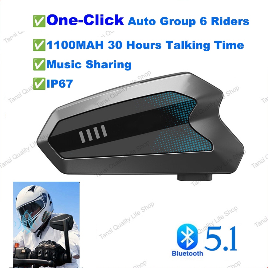 2025 Hero Motorcycle Intercom One-Click Auto Group 6 Riders 1500M ...