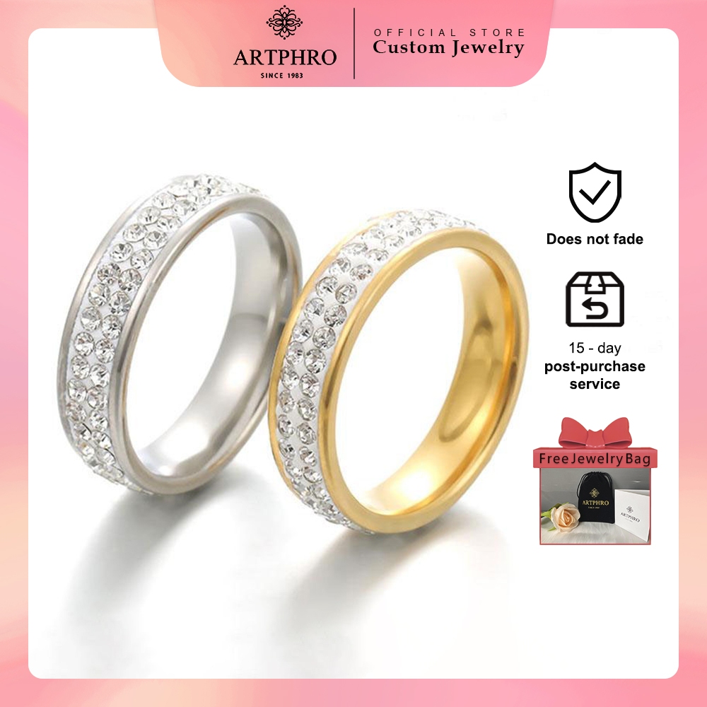 ARTPHRO Stainless ring for Men and Women gift party | Shopee Philippines