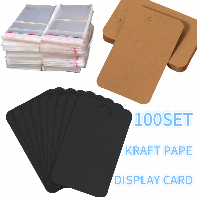 300pcs Keychain Display Card/Jewelry Display Card With Self Sealing Bag ...