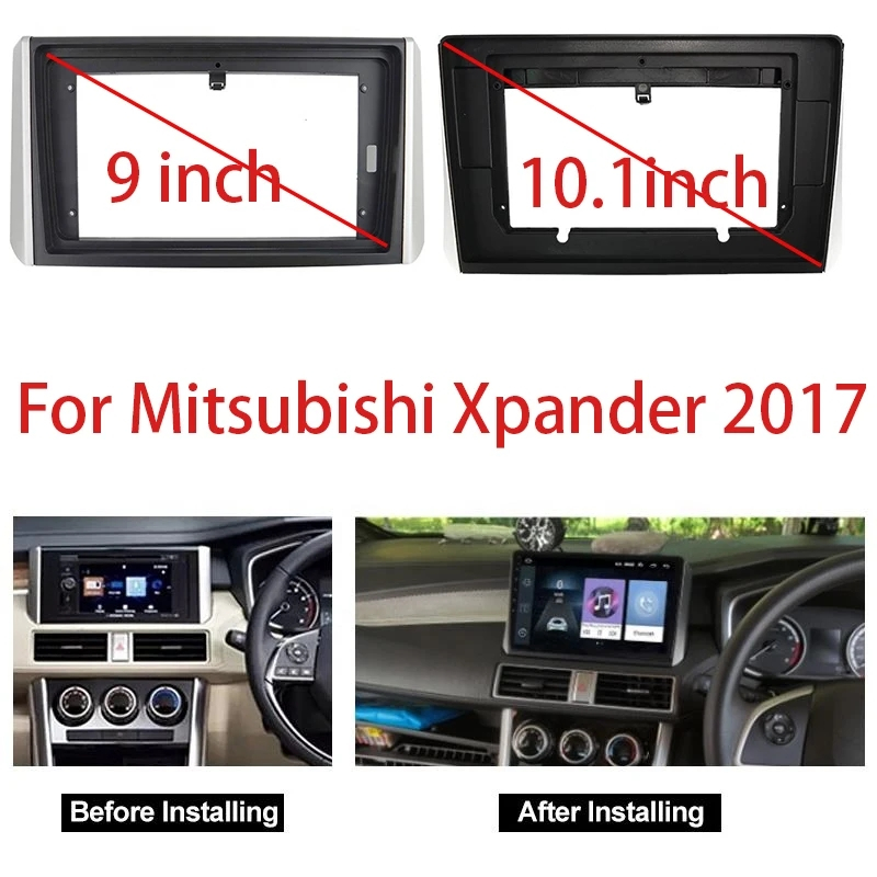 9/10.1 Inch Android Player frame 2DIN Head Car Radio Dash Frame Panel ...