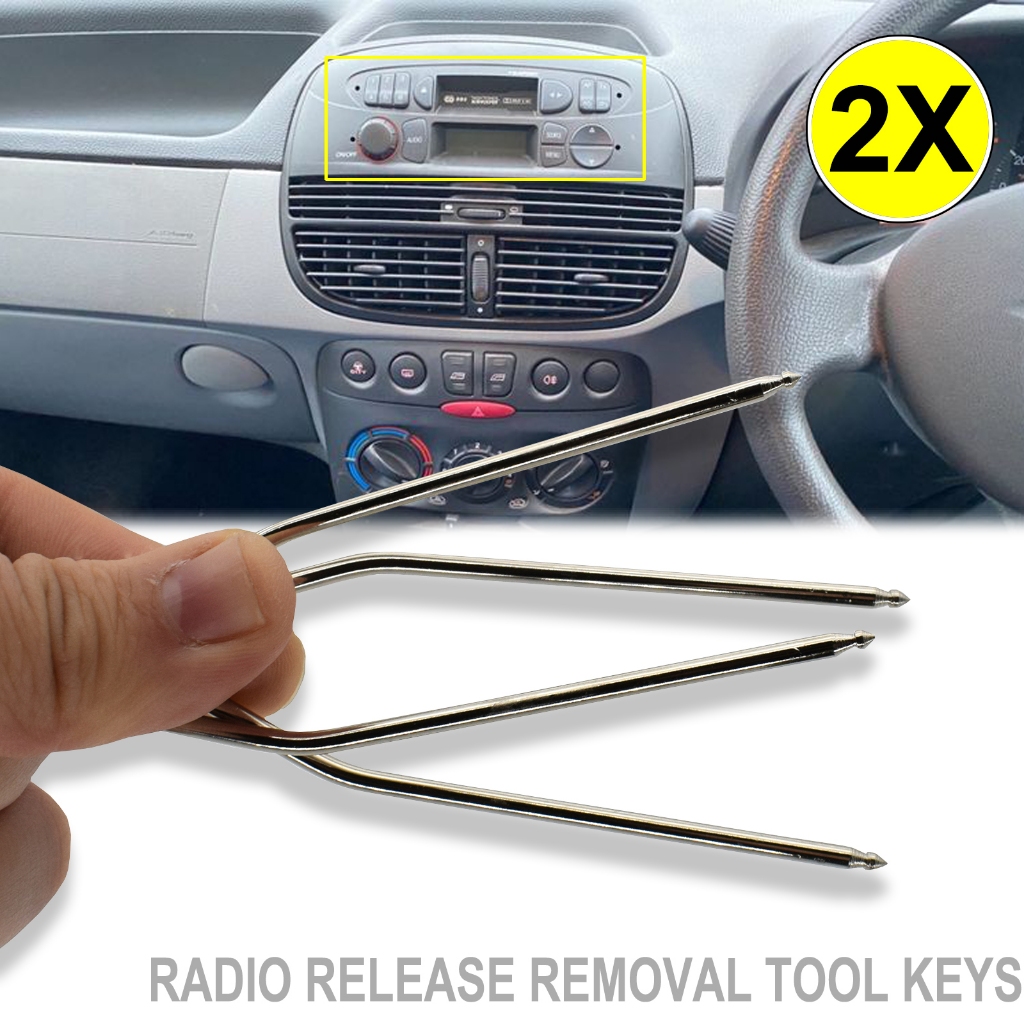 2Pcs Car Radio Stereo Removal Keys For U V Shape CD Changer Disassembly ...