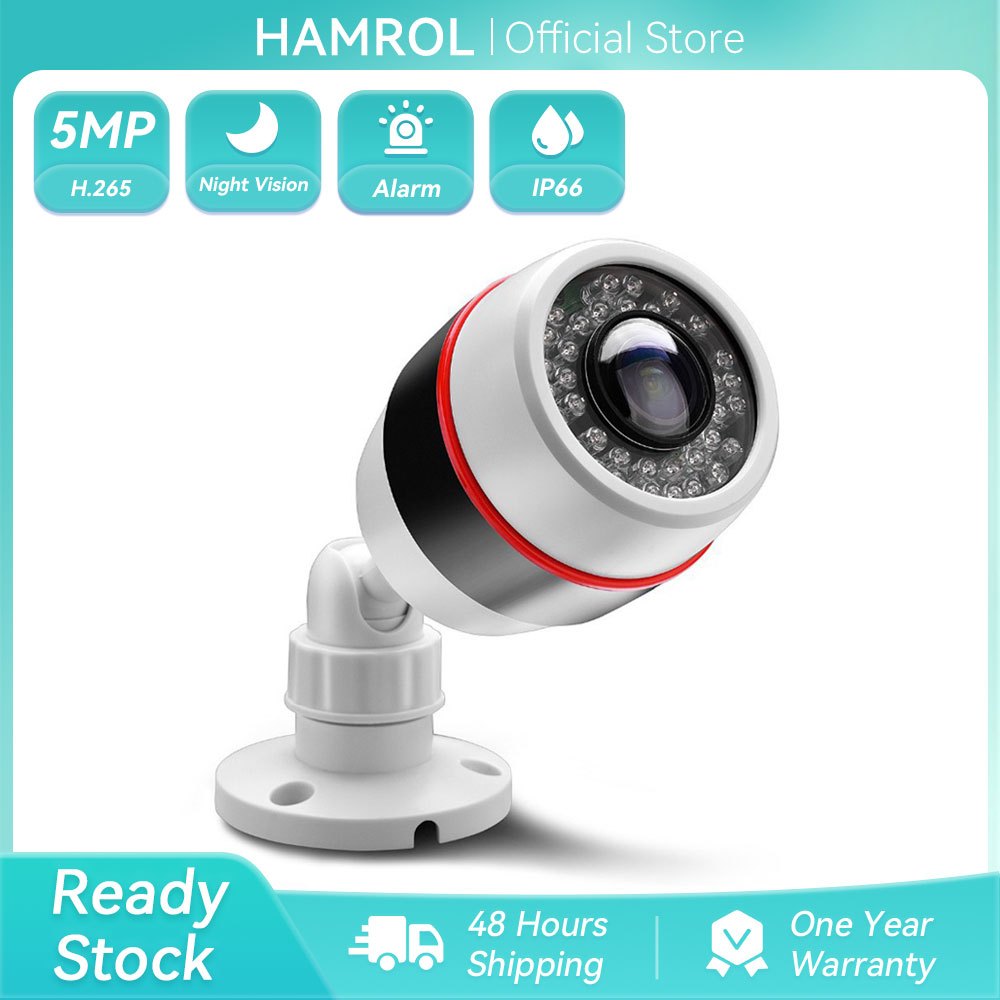 Hamrol 5MP AHD Camera 1.7MM Fisheye Lens 180Degree Wide Angle Night ...
