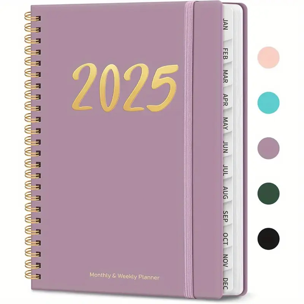 2025 Weekly and Monthly Planner A5 Schedule Notebook Hardcover 2025 ...