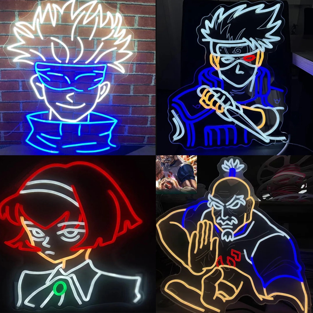 ANIME KAKASHI NEON SIGN LED LIGHT Home Room Decor Furniture BED NARUTO ...