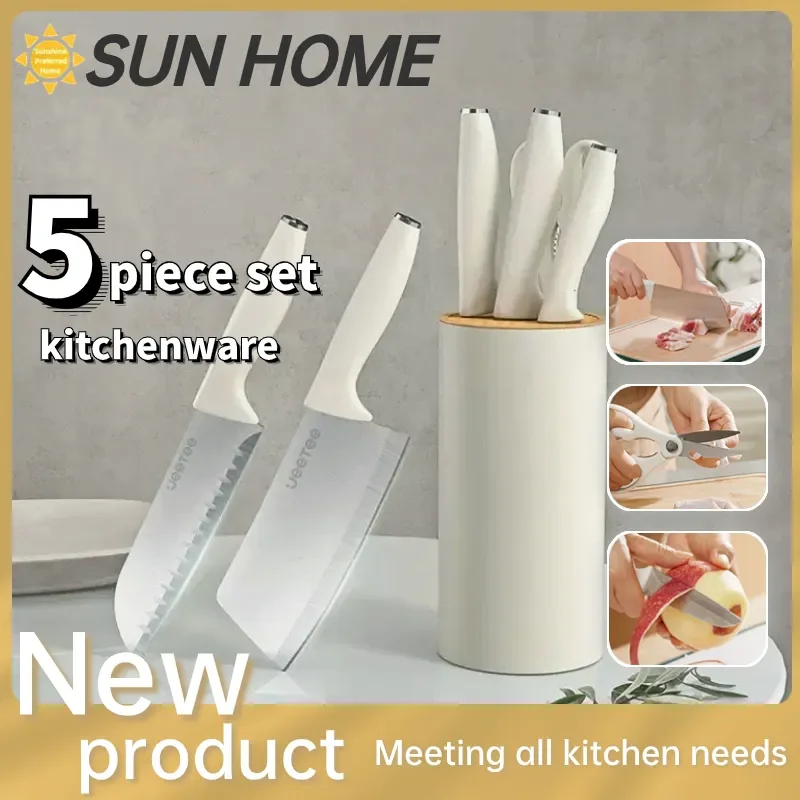 Kitchen Knife Set 5 Piece Stainless Steel Precision Knife Chef's Knife ...