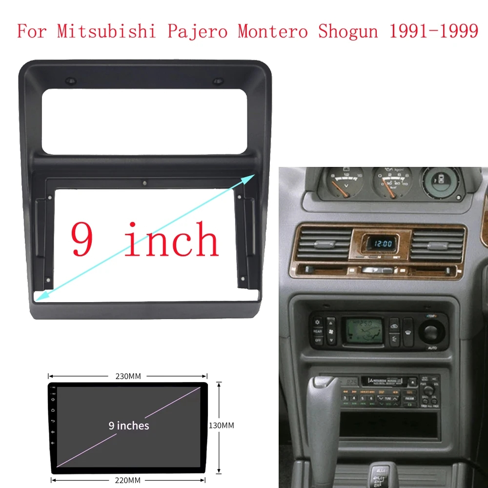 9 Inch Android Player frame 2DIN Head Car Radio Dash Frame Panel For ...