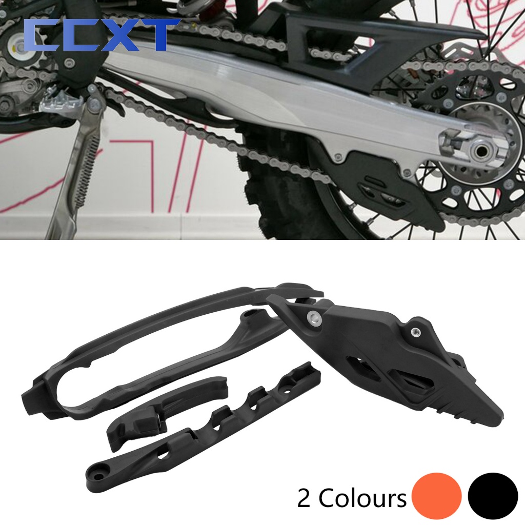 Motorcycle Swingarm Chain Slider Kit Chain Guard Guide Brake Hose Clamp ...
