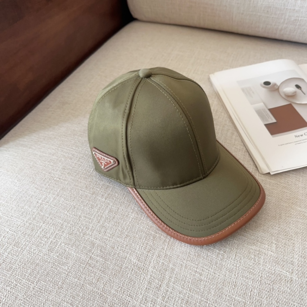 Prada Men Women Olive Green Travel Baseball Cap | Shopee Philippines