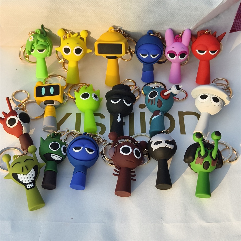 Sprunki Incredibox Game Peripheral PVC Keychain | New Sprunki Variants ...